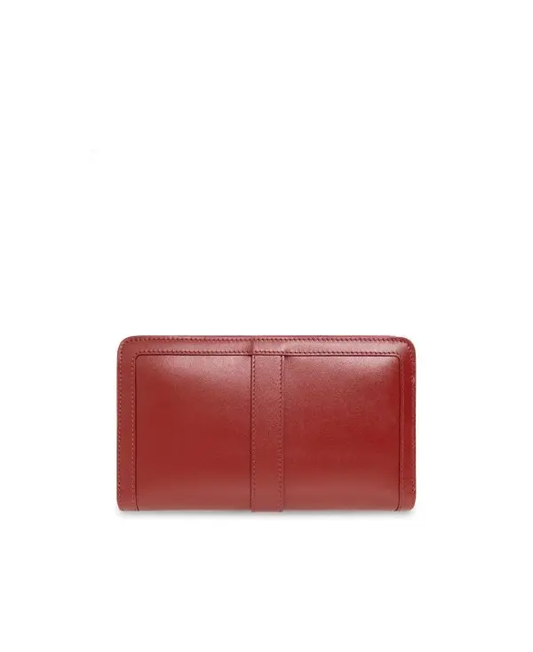 Versace Greca-buckle Zip Wallet - Red