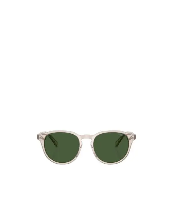 Polo Ralph Lauren Round Frame Sunglasses - Shiny Transparent Light Taupe