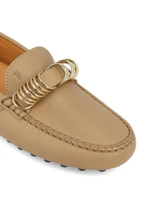 TOD'S Ring Embellished Loafers