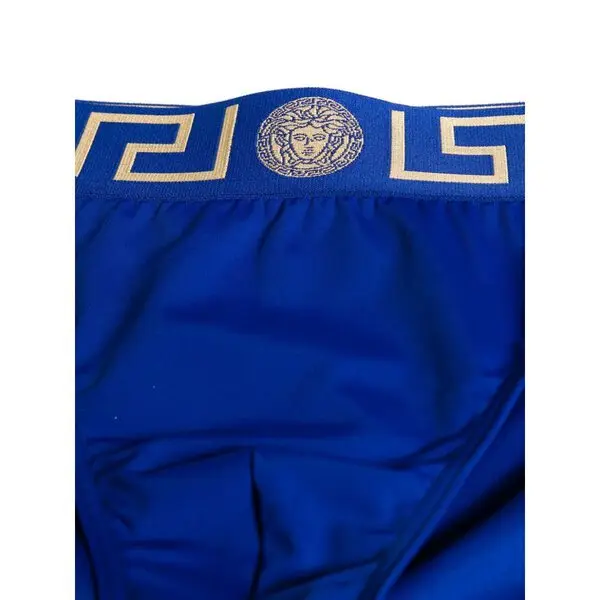 Versace Greca Pattern Medusa Head Swim Trunks