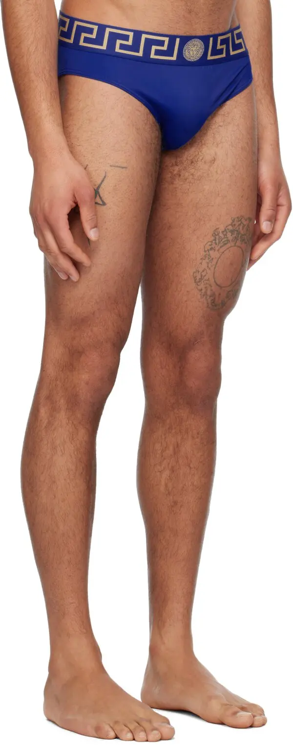 Versace Greca Pattern Medusa Head Swim Trunks