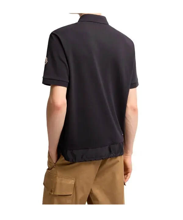 Moncler Quater-zip Short-sleeve Polo Shirt