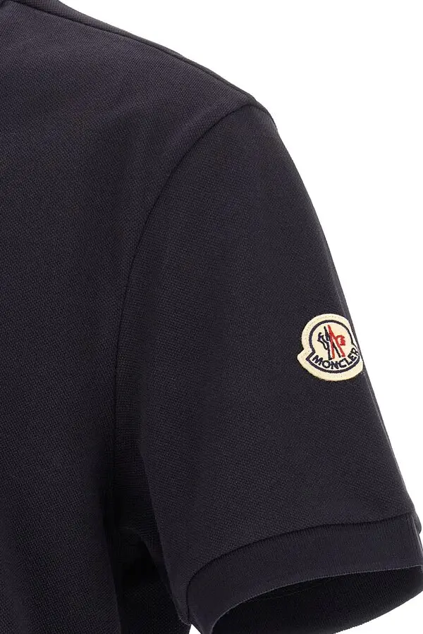 Moncler Quater-zip Short-sleeve Polo Shirt