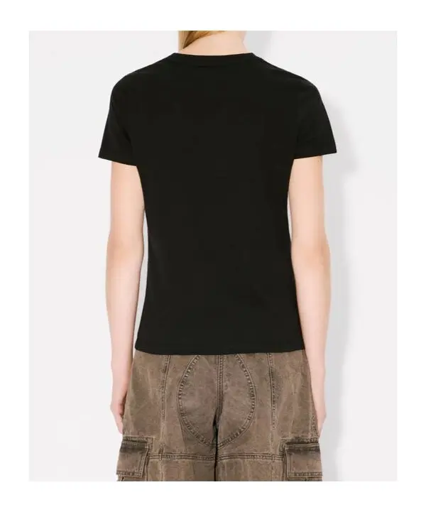 Kenzo Verdy Market Crew Neck T-shirt With Floral Graphic - Black