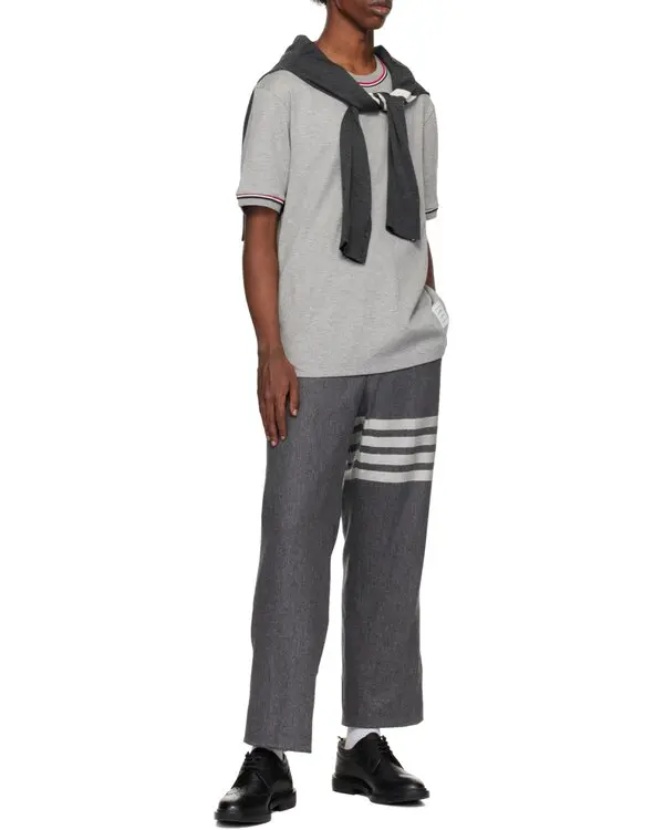 Thom Browne Logo Patch Crewneck T-shirt