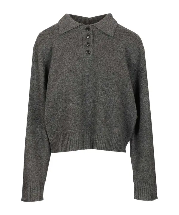 LOULOU STUDIO Long Sleeve Collared Pullover