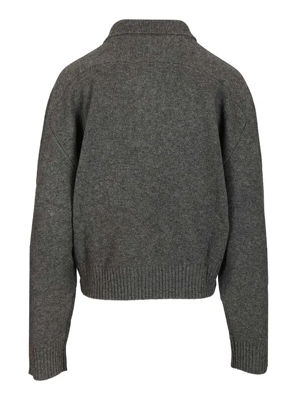 LOULOU STUDIO Long Sleeve Collared Pullover
