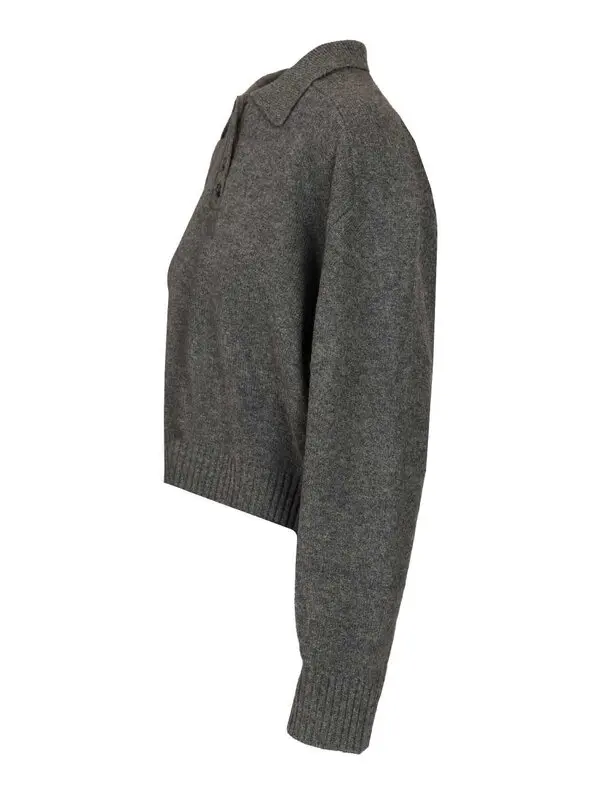 LOULOU STUDIO Long Sleeve Collared Pullover
