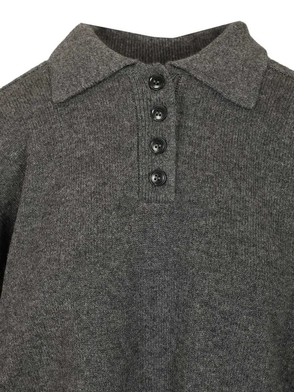 LOULOU STUDIO Long Sleeve Collared Pullover