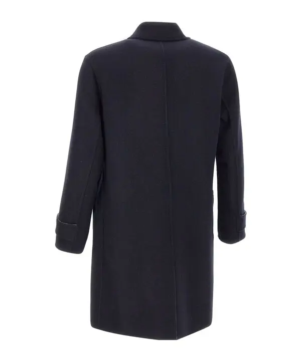 Eleventy Platinum Reversible Wool Coat - Black