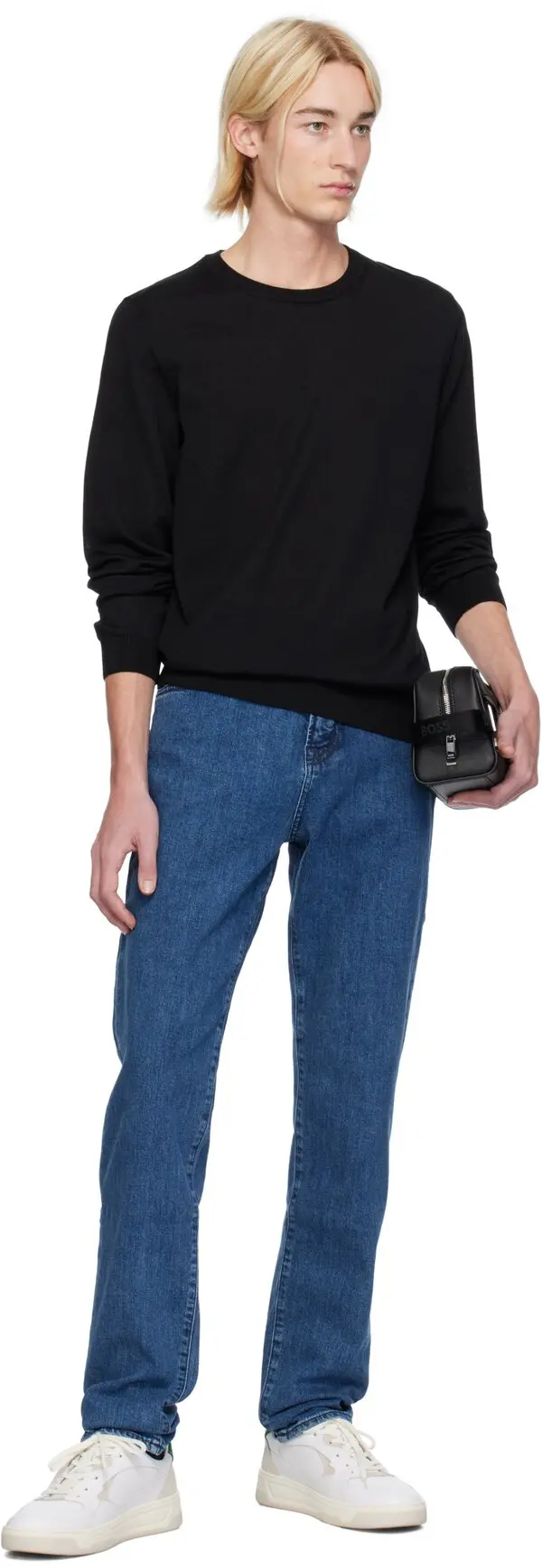 Hugo Boss Crewneck Knitted Jumper - Black