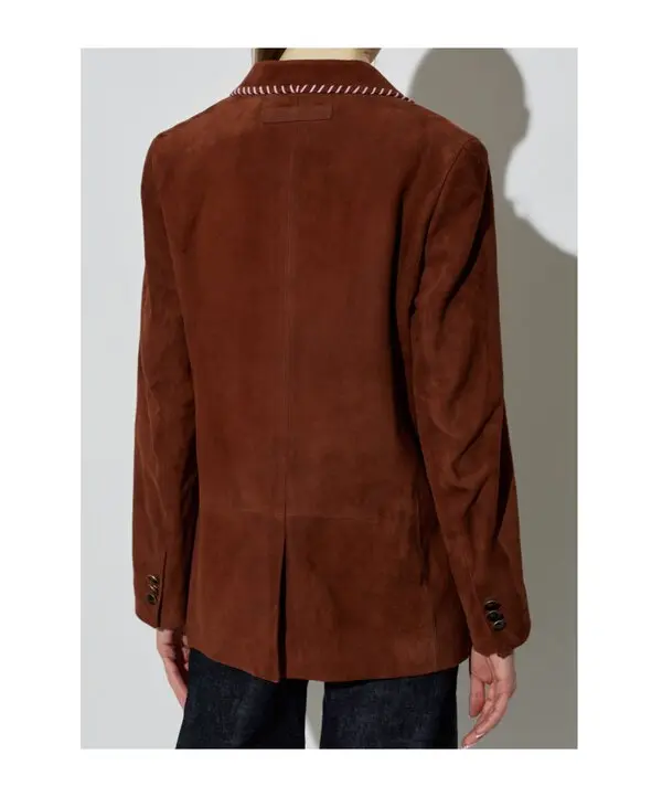 Marni Single Breasted Leather Blazer