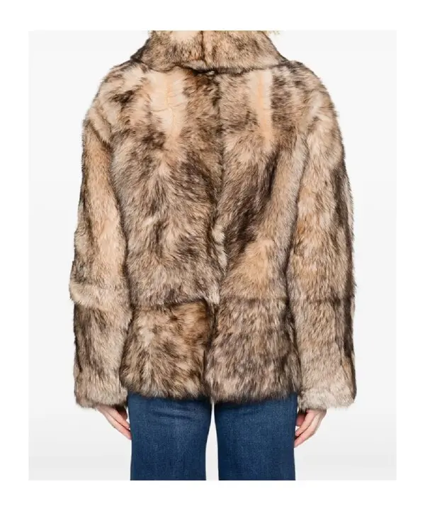 P.a.r.o.s.h Fur Leather Jacket - Beige