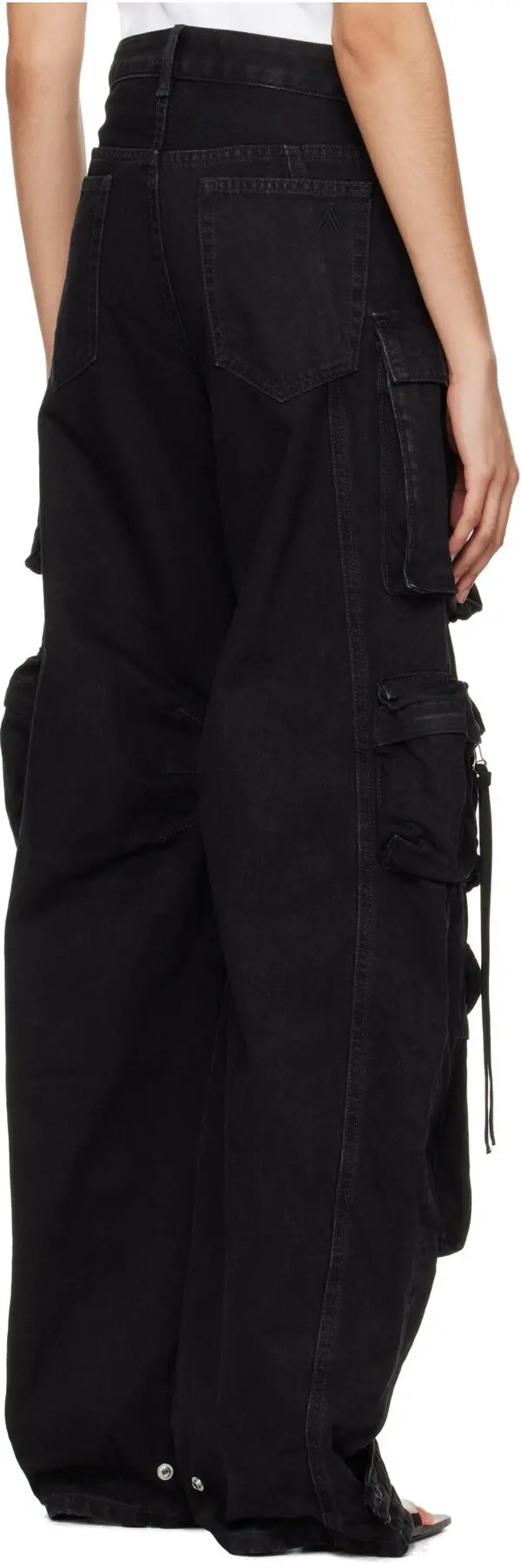 Attico Logo Patch Cargo Jeans