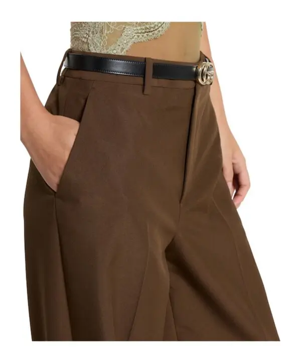 Gucci Pressed-crease Button Trousers