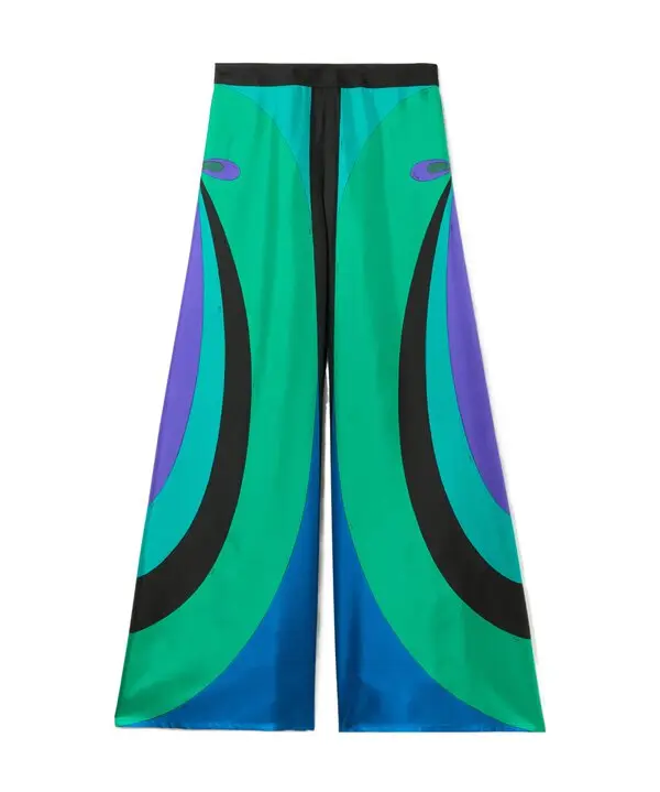 Emilio Pucci Abstract Print Wide Leg Pants