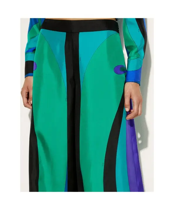 Emilio Pucci Abstract Print Wide Leg Pants