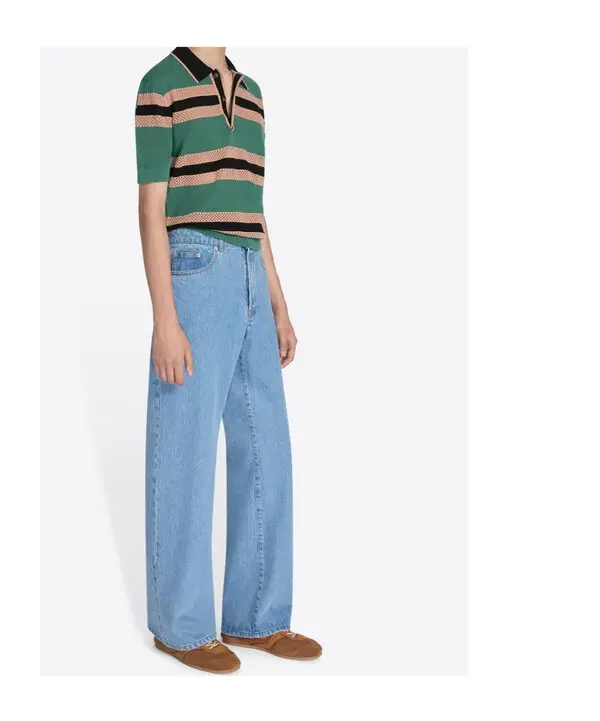 Dries Van Noten Striped Polo Shirt - Pine