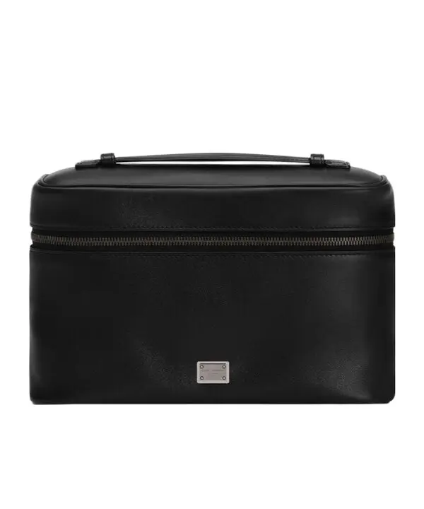 Dolce & Gabbana Logo Plaque Wash Bag - Black
