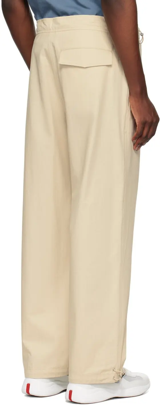 Moncler Loose Fit Drawcord Trousers - Beige
