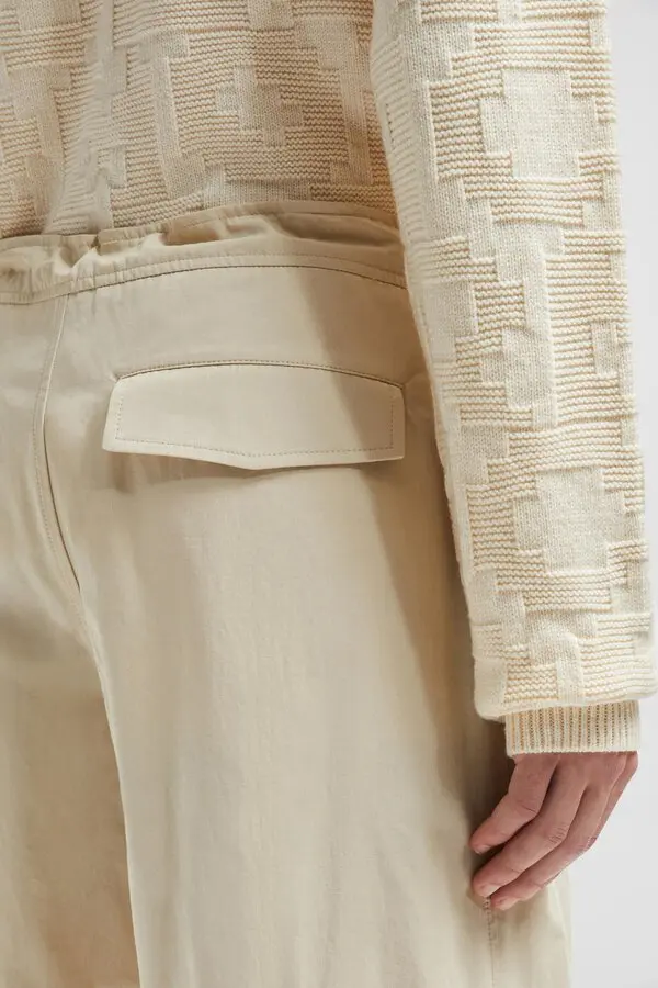 Moncler Loose Fit Drawcord Trousers - Beige