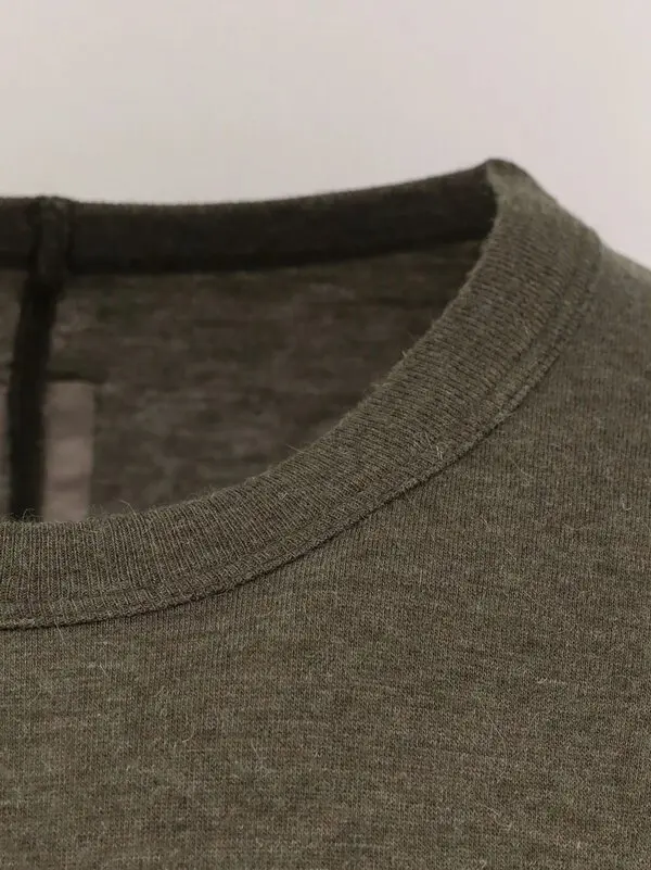 Rick Owens Round Neck Long-sleeved T-shirt