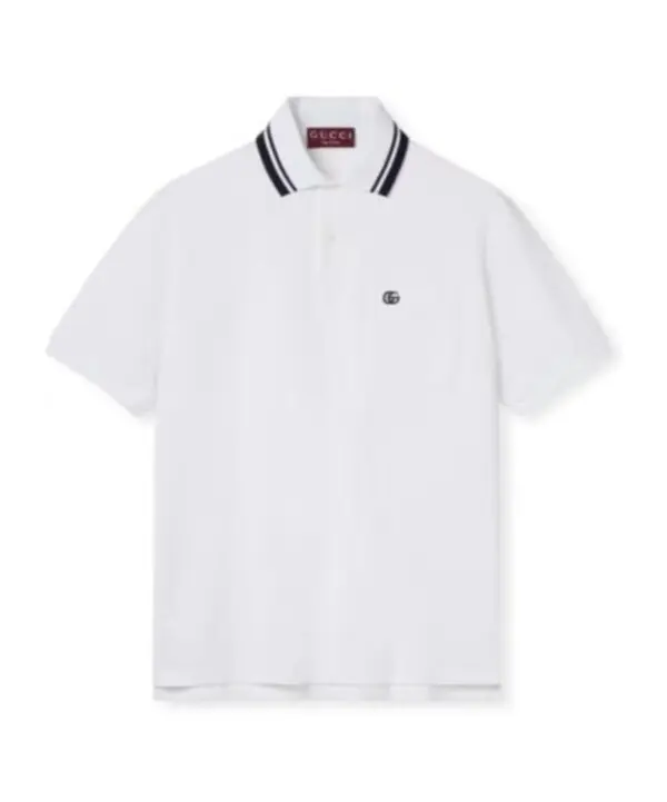 Gucci Embroidery Piquet Short-sleeve Polo Shirt