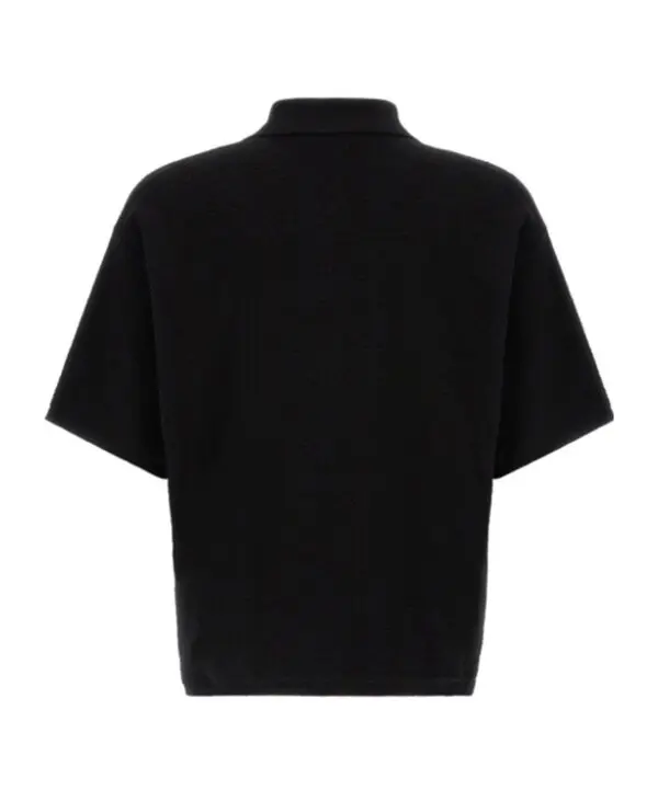 Stone Island Logo Patch Zip-up Polo Shirt