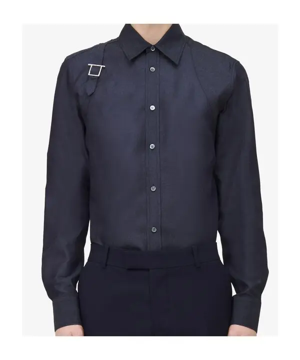 Alexander McQueen T-bar Harness Denim Shirt