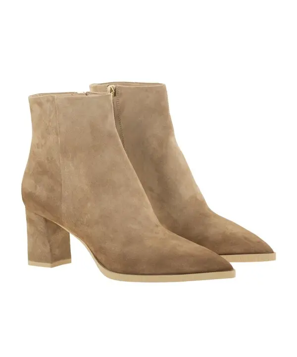 Santoni Mid Heel Pointed Toe Ankle Boots