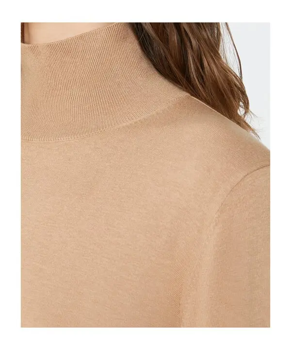Max Mara Kiku Long-sleeved Turtleneck Jumper - Camel