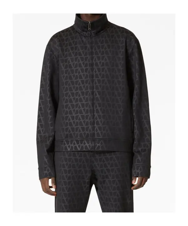 Valentino Garavani Toile Iconographe Print Zip-up Sweatshirt