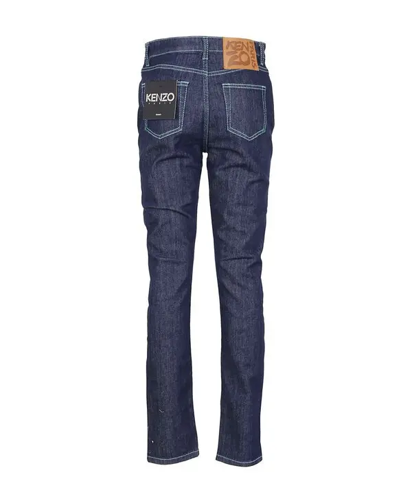 Kenzo Contrasting Stitching Skinny Jeans