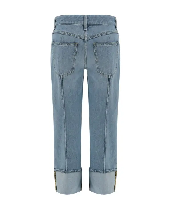 Bottega Veneta Denim Jeans With Turn-up Hem - Gray
