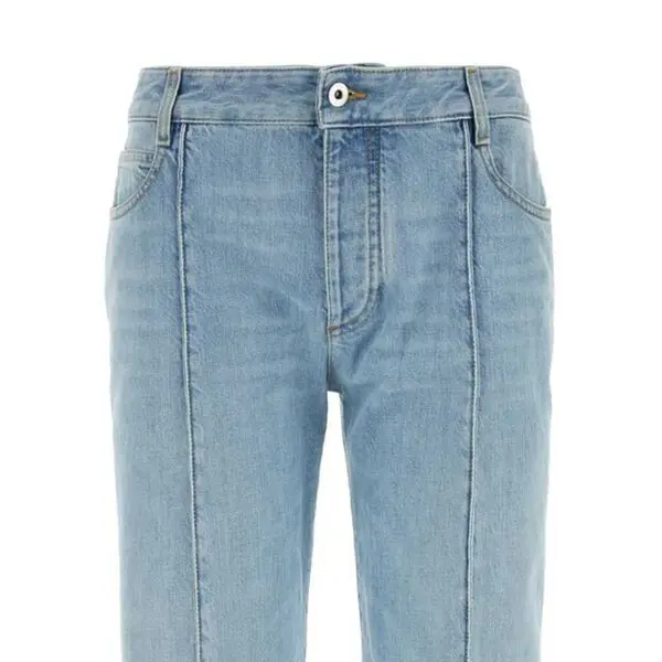 Bottega Veneta Denim Jeans With Turn-up Hem - Gray