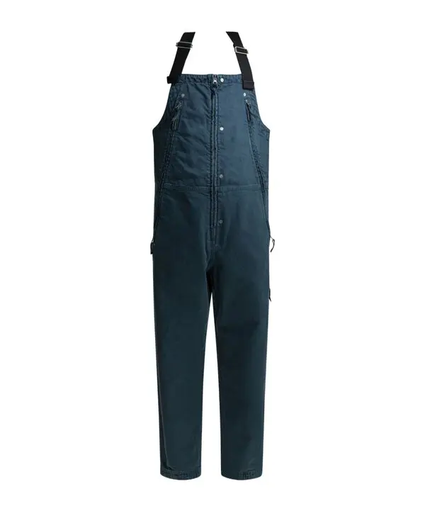 Stone Island Overalls With Zipper Closure And Patch Pockets - Blue