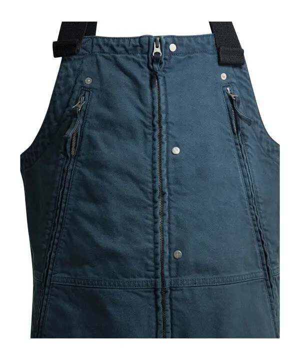 Stone Island Overalls With Zipper Closure And Patch Pockets