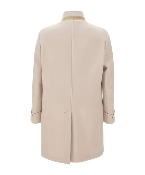 Eleventy Single-breasted Coat With Stand Collar