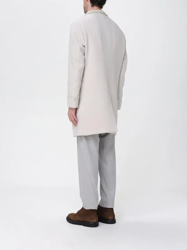 Eleventy Single-breasted Coat With Stand Collar