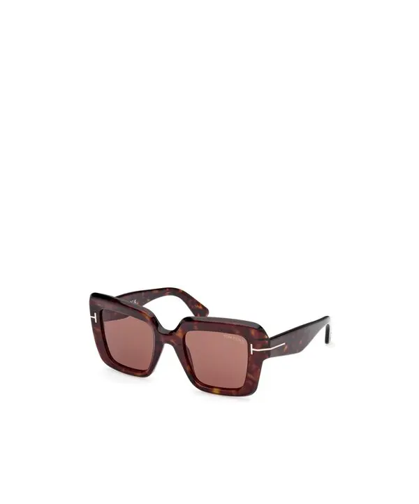 TOM FORD Esme Oversized Frame Sunglasses - Brown