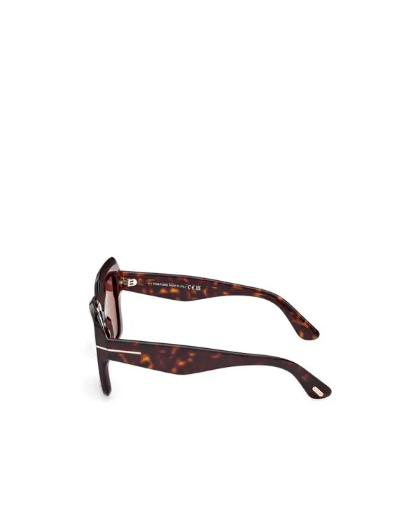 TOM FORD Esme Oversized Frame Sunglasses - Brown