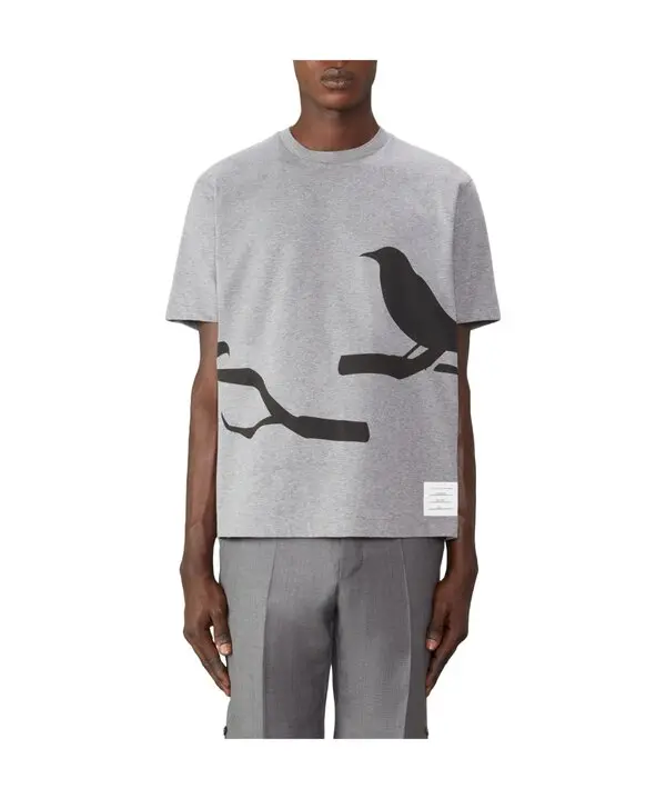 Thom Browne Raven-print Cotton T-shirt