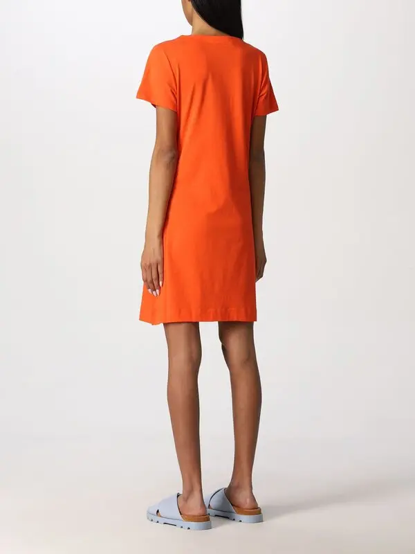 Moschino Printed Heart Short Sleeve Slim Dress