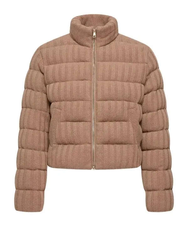 Moncler Wool Cashmere Blend Padded Cardigan