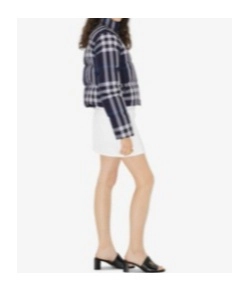 Burberry Cropped Check Puffer Jacket - Black