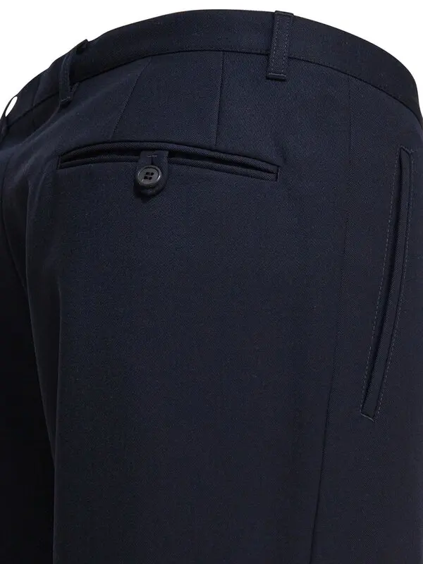 Prada Pleated Tailored Trousers - Blue