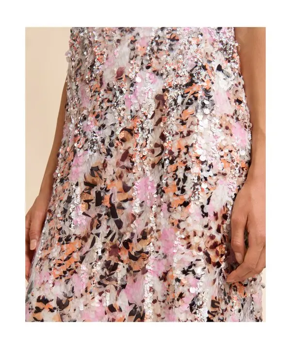 Marni Sequin Embellished Midi Dress - Pinksand