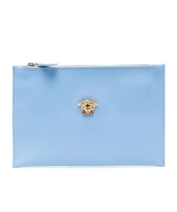 Versace Medusa Plaque Clutch Bag - Nude