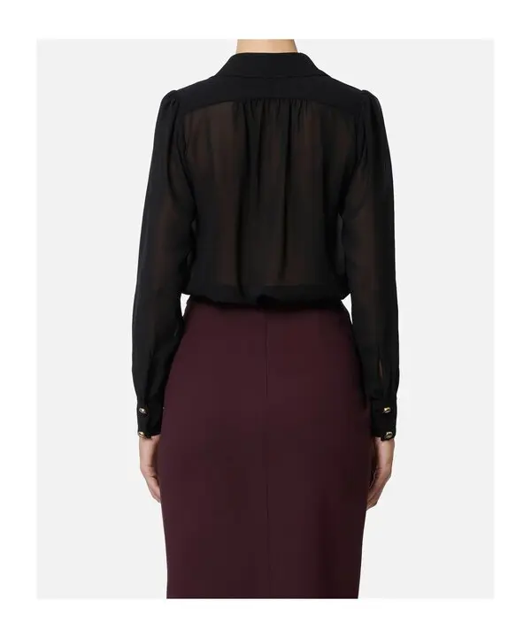 Elisabetta Franchi Chain Necklace Detailed Blouse