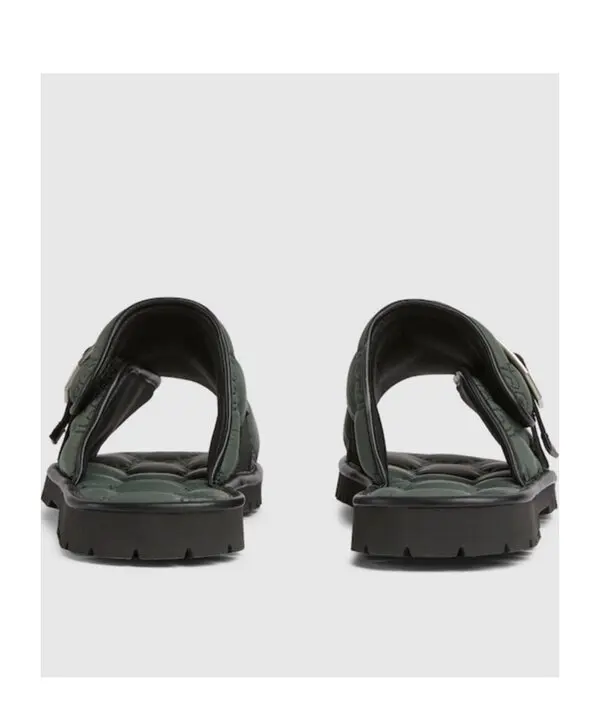 Gucci Buckled Quilted Gg Nylon Sandals
